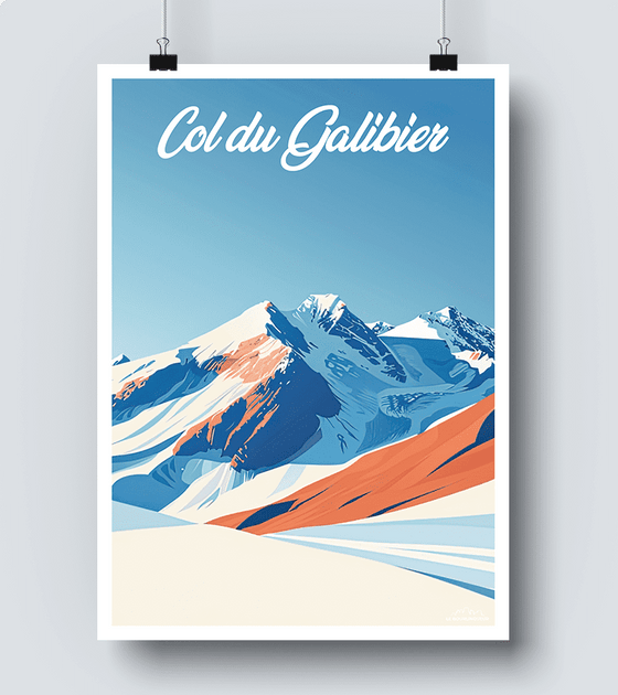 Affiche Col du Galibier – Le Bourlingueur