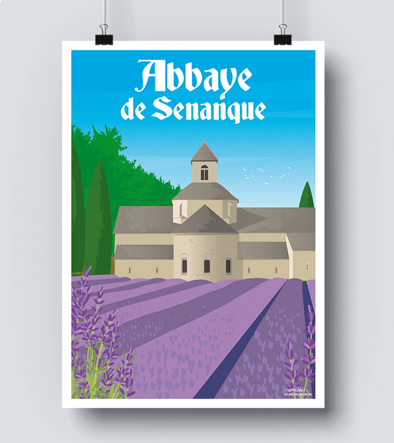 Affiche Abbaye de Sénanque – Le Bourlingueur