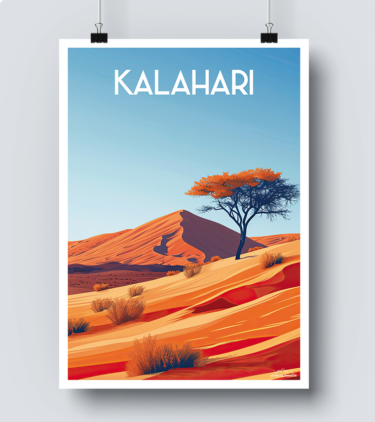 Affiche Désert de Kalahari – Le Bourlingueur