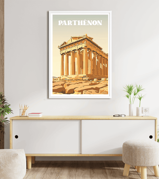 Affiche Parthénon Athènes – Le Bourlingueur