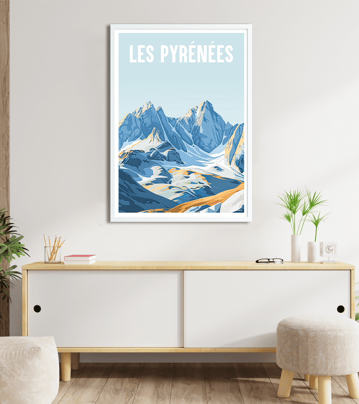 Affiche Vintage Les Pyrénées – Le Bourlingueur